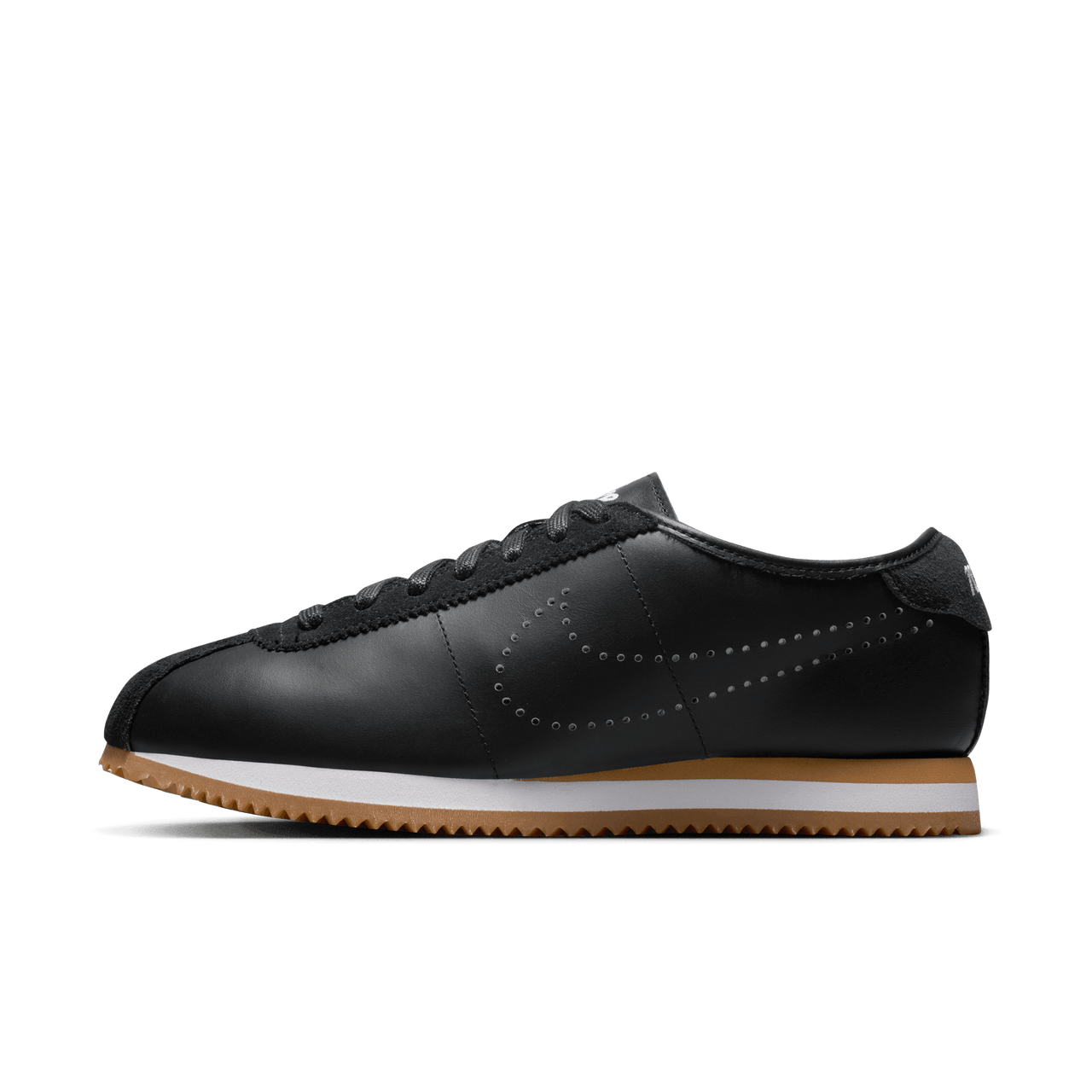 NIKE CORTEZ LEATHER WOMEN'S SHOES BLACK/WHITE-GUM LIGHT BROWN – Park ...